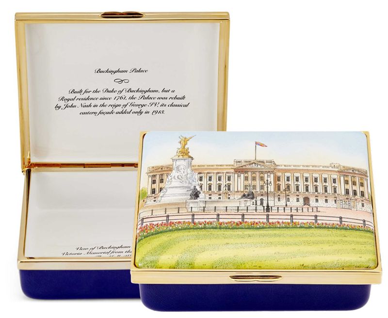 Halcyon Days Buckingham Palace GP12 Enamel Box ENBUC1012G - HomeBello
