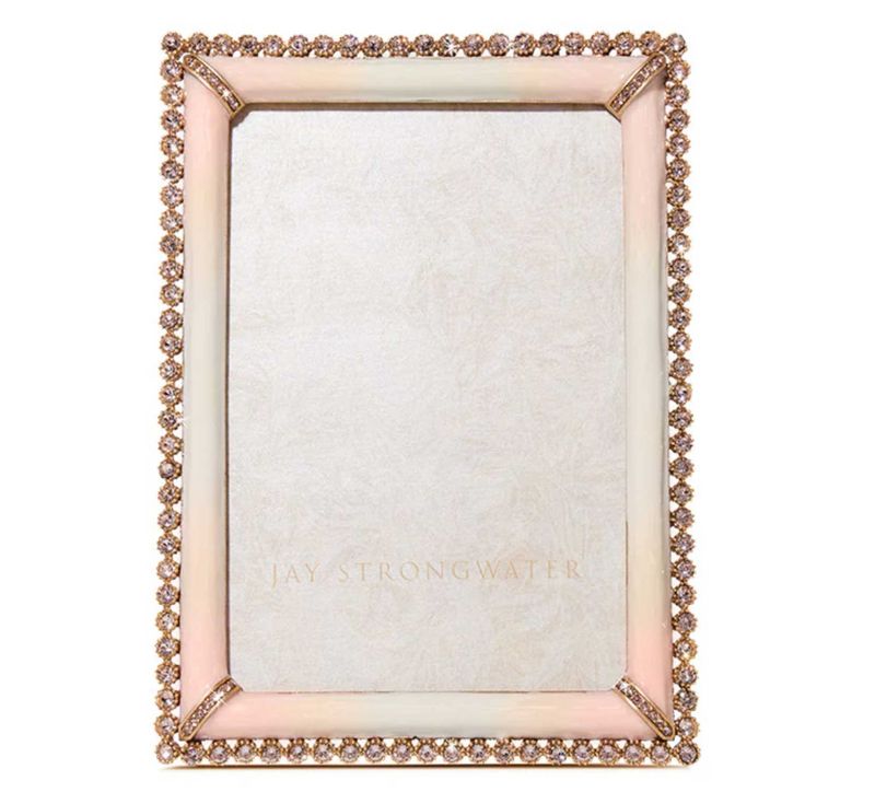 Jay Strongwater Lorraine Stone Edge 4 x 6 Inch Picture Frame Boudoir SPF5510-281 - HomeBello