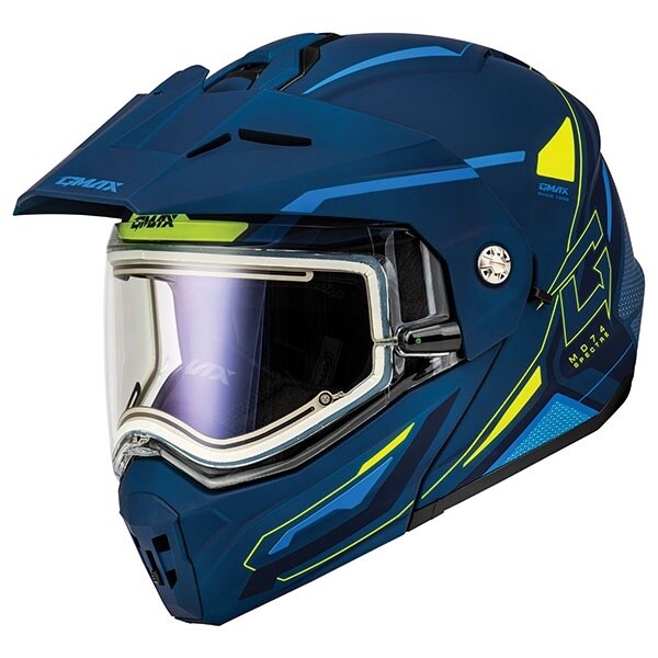 GMAX MD74 SPECTRE FULL FACE HELMET BLUE/HI-VISIBILITY ELECTRIC LENS