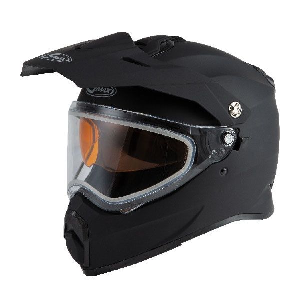 GMAX AT-21S DUAL SPORT HELMET MATTE BLACK DOUBLE LENS