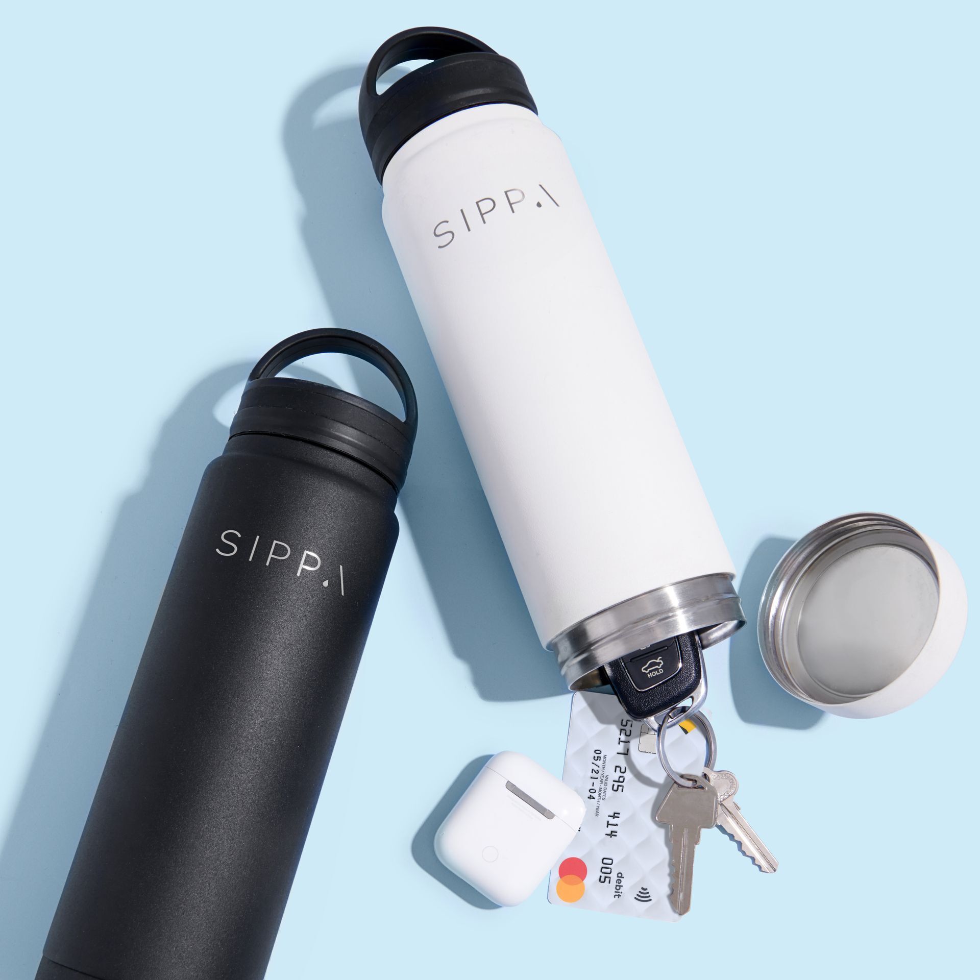 Sippa Bottles I Water bottle with storage compartment