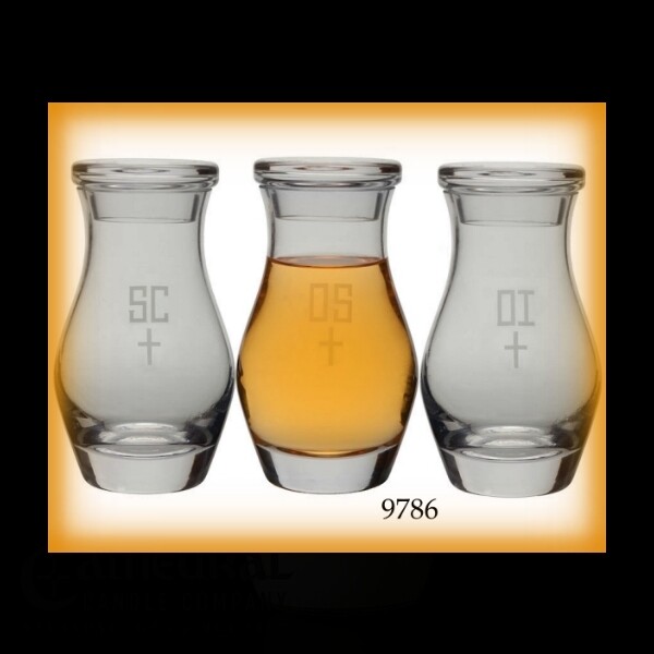 Glass 3-pc Chrismal Set