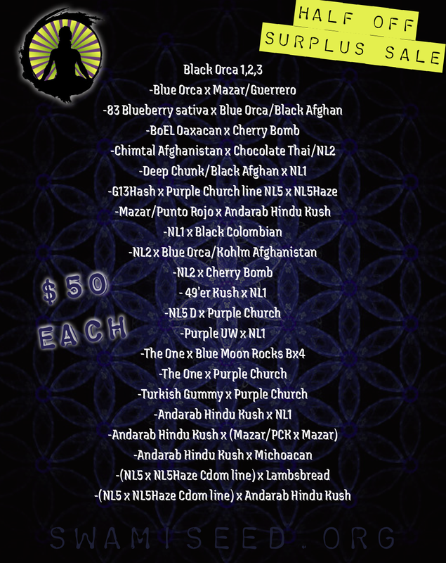 SURPLUS LIST - Half Off