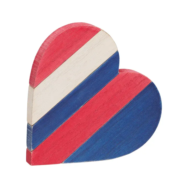 Med. RWB Plank Heart