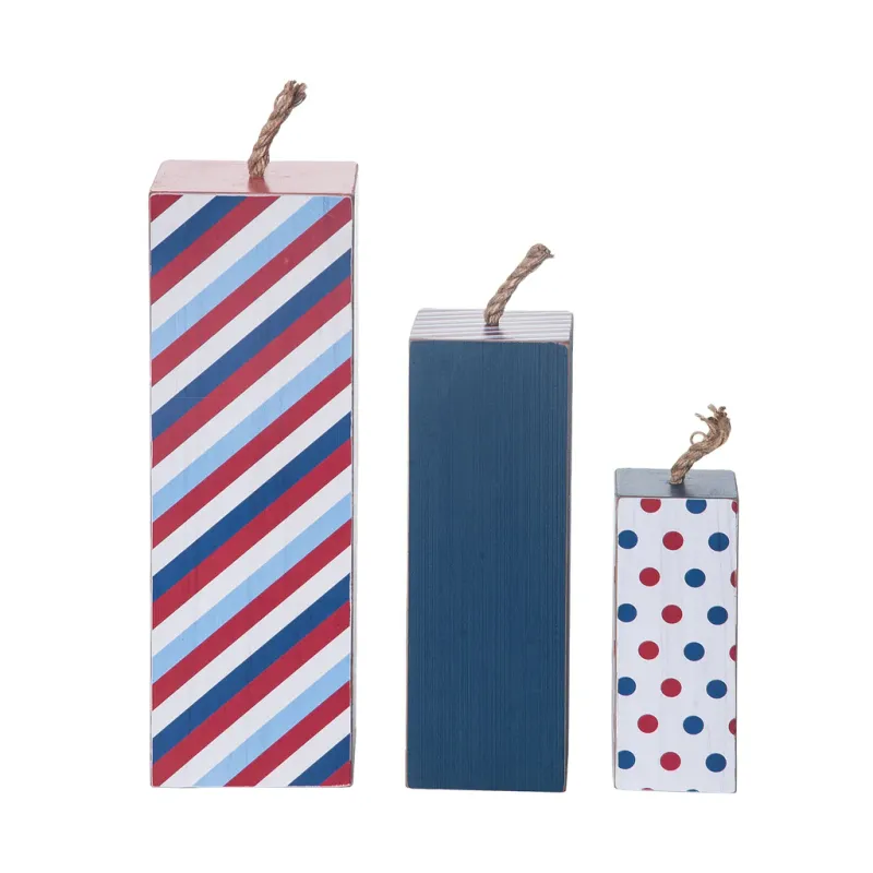 Wooden Firecracker Medium (Blue)