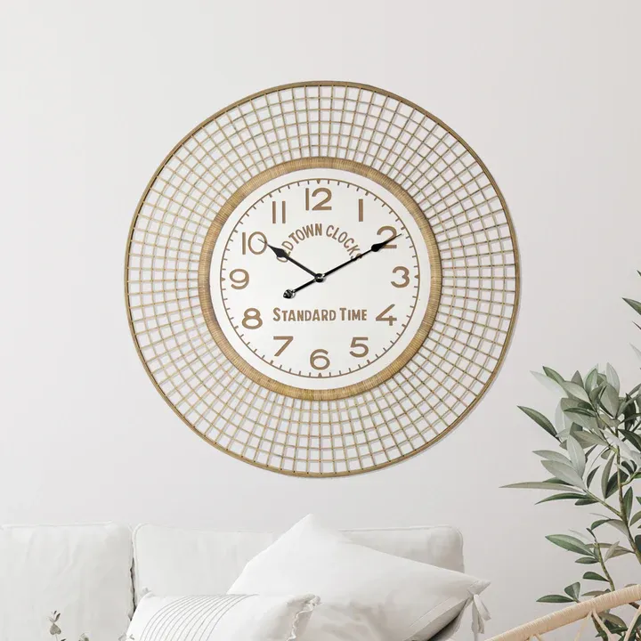 Wd. 40" Bamboo Clock