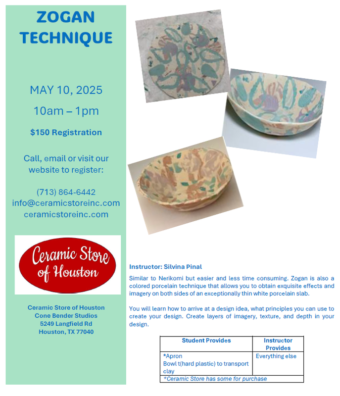 Zogan Technique by Silvina Pinal May 10, 2025 10am-1pm