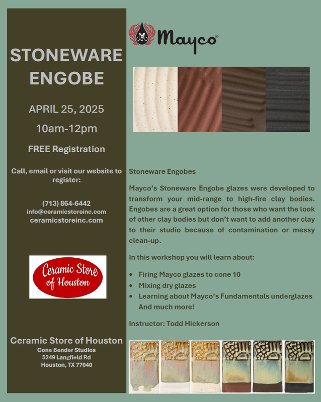 Mayco Englobe April 25, 2025 10am-12pm