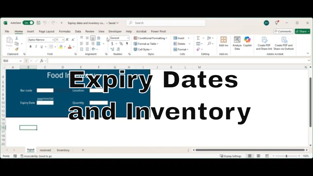 Excel template for Purchase