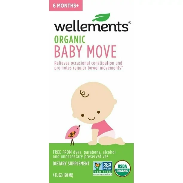 Wellements Organic Baby Liquid Supplement, Relieves Constipation, 4 Oz ...