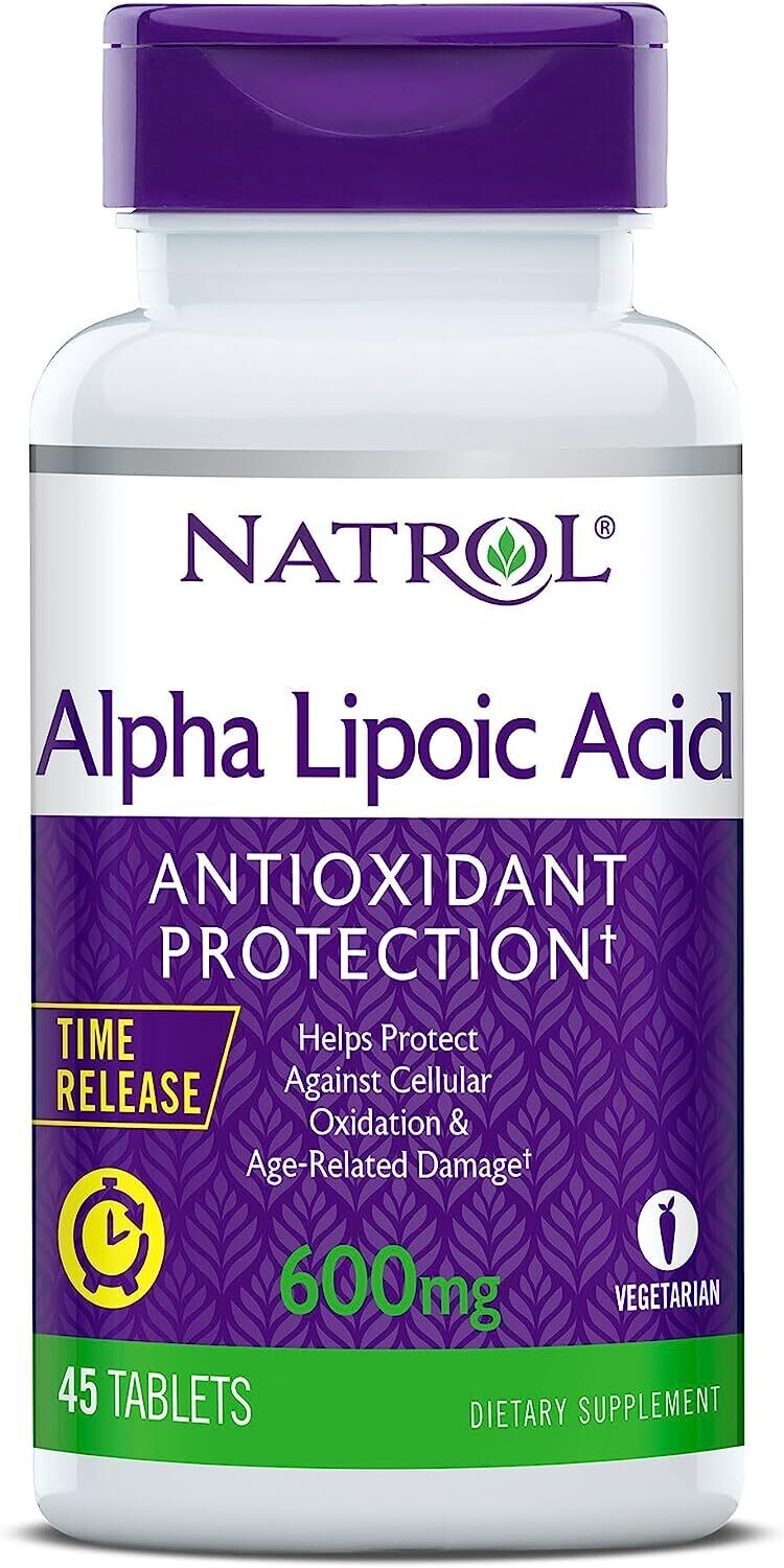 Natrol Alpha Lipoic Acid Time Release Tablets, Antioxidant Protection ...