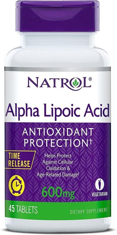 Natrol Alpha Lipoic Acid Time Release Tablets, Antioxidant Protection ...