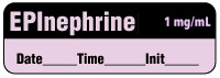 Epinephrine 1 mg/mL - Date, Time, Init. Anesthesia Label - Store - FSI ...