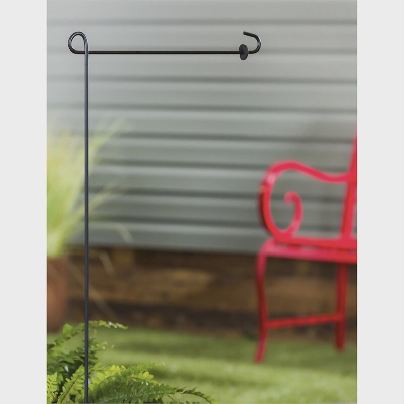 Black Metal Garden Flag Stand