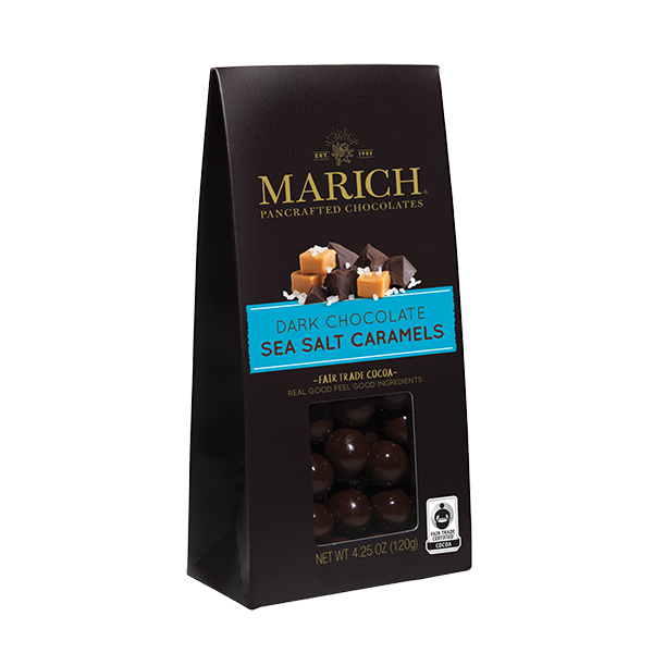 Marich Dark Chocolate Sea Salt Caramels 4.25oz.