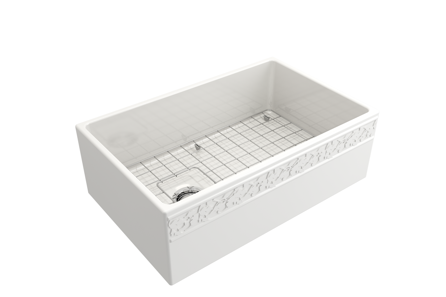 BOCCHI - Vigneto Apron Front Fireclay 30 in. Single Bowl Kitchen Sink ...