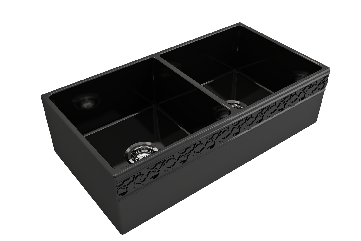 BOCCHI - Vigneto Apron Front Fireclay 36 in. Double Bowl Kitchen Sink ...