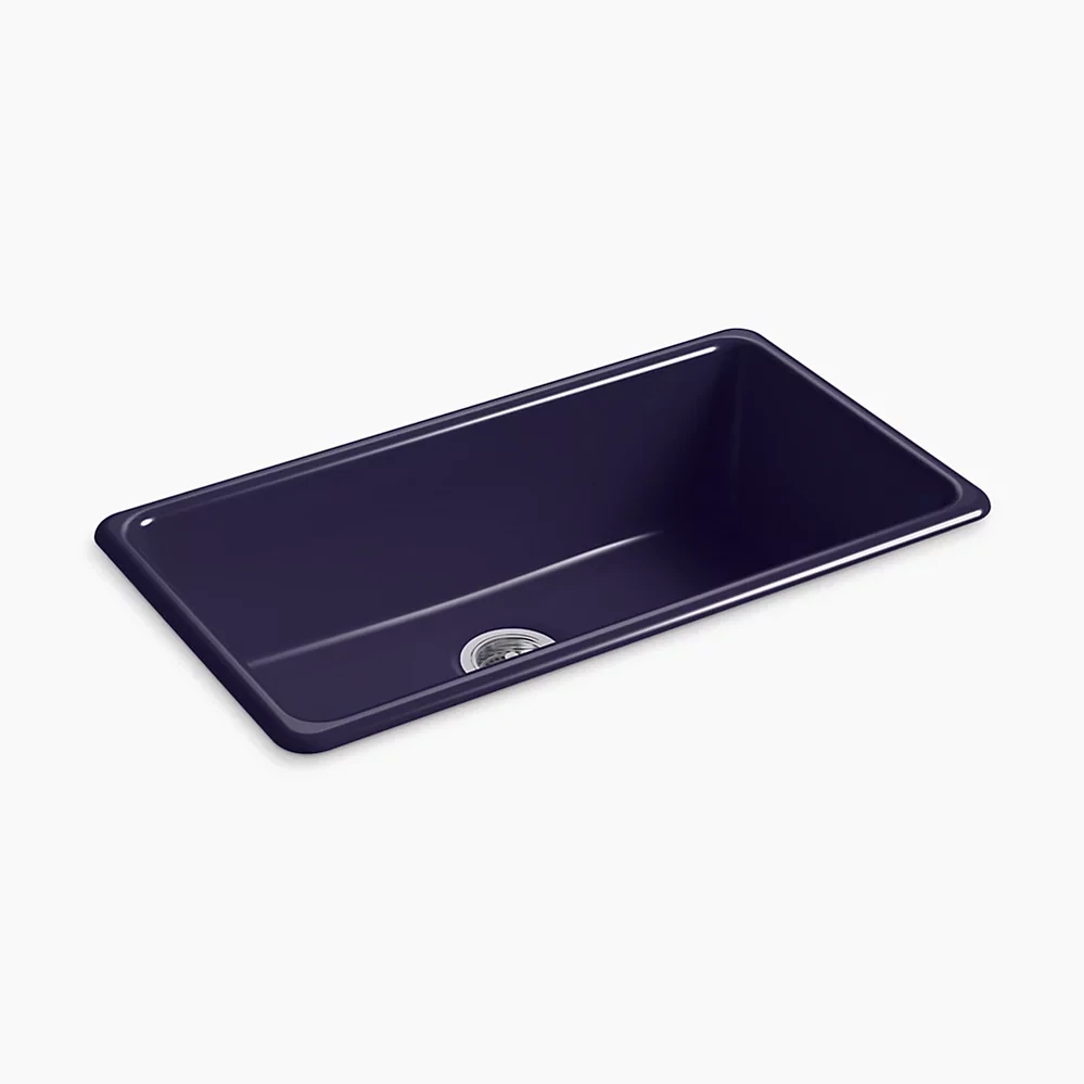 KOHLER - Iron/Tones® 33 Single Bowl Kitchen Sink Indigo Blue 5707-DGB