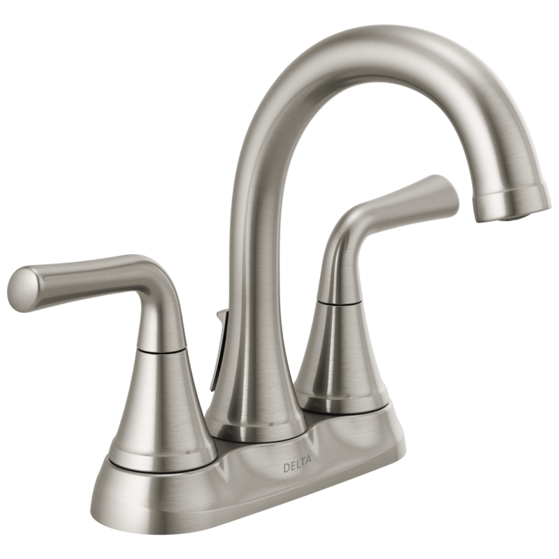 DELTA - Kayra™: Two Handle Centerset Bathroom Faucet Stainless 2533LF-SSMPU