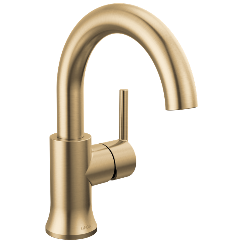 DELTA - Trinsic®: Single Handle High-Arc Bathroom Faucet Champagne ...