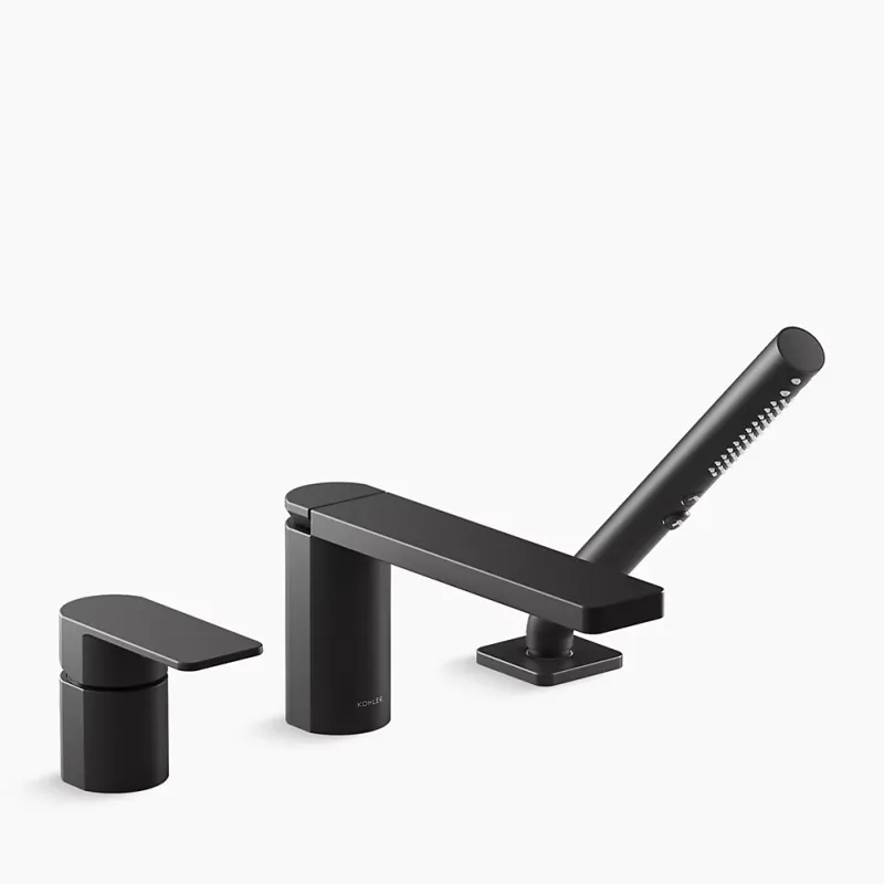 KOHLER - Parallel® 3Hole Bath Filler W/ Hndshwr Matte Black 23488-4-BL