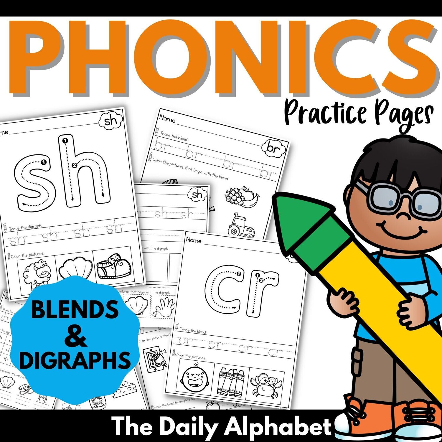 Blends and Digraphs Activities Worksheets