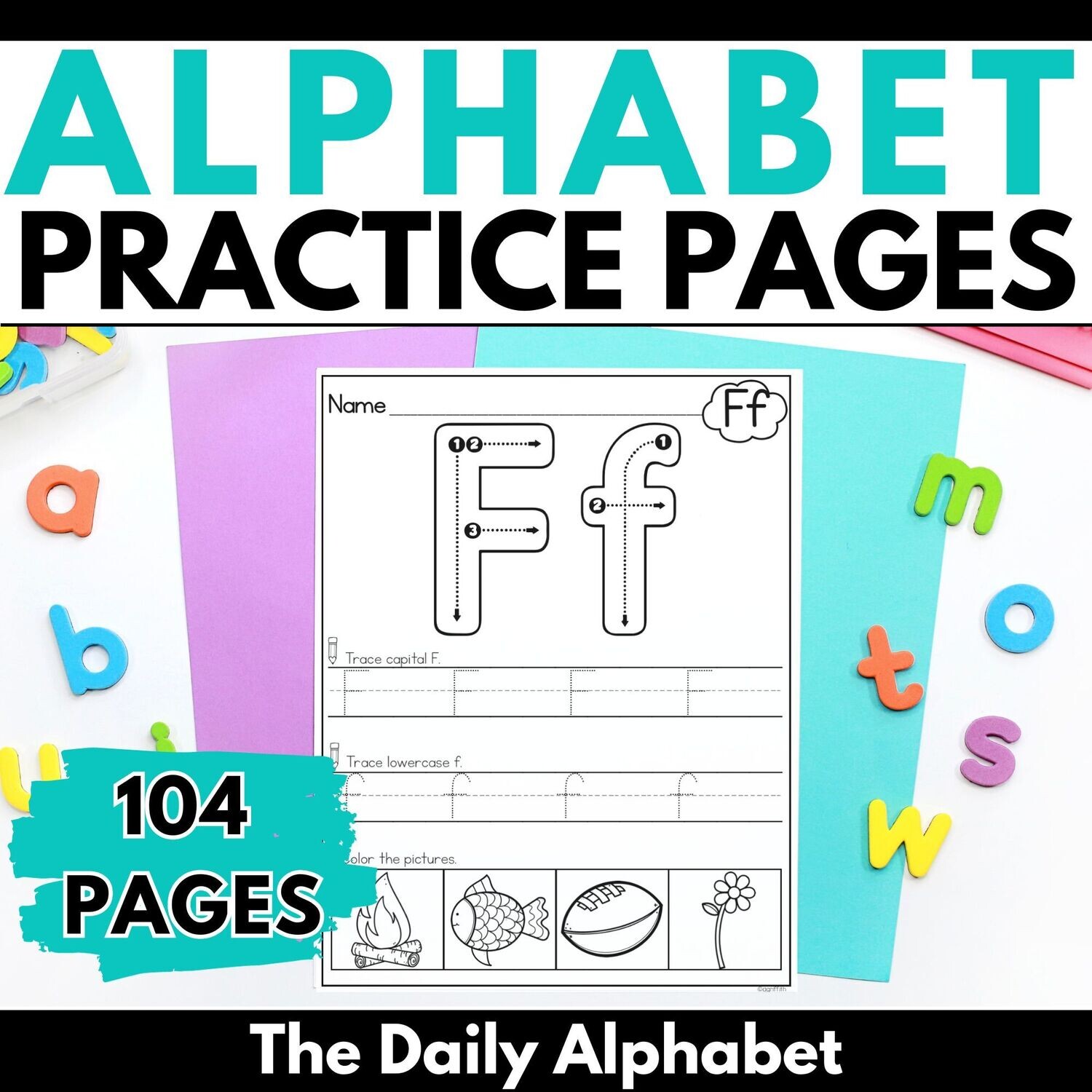 Alphabet Practice Pages Activities | Letters & Sounds Handwriting ...