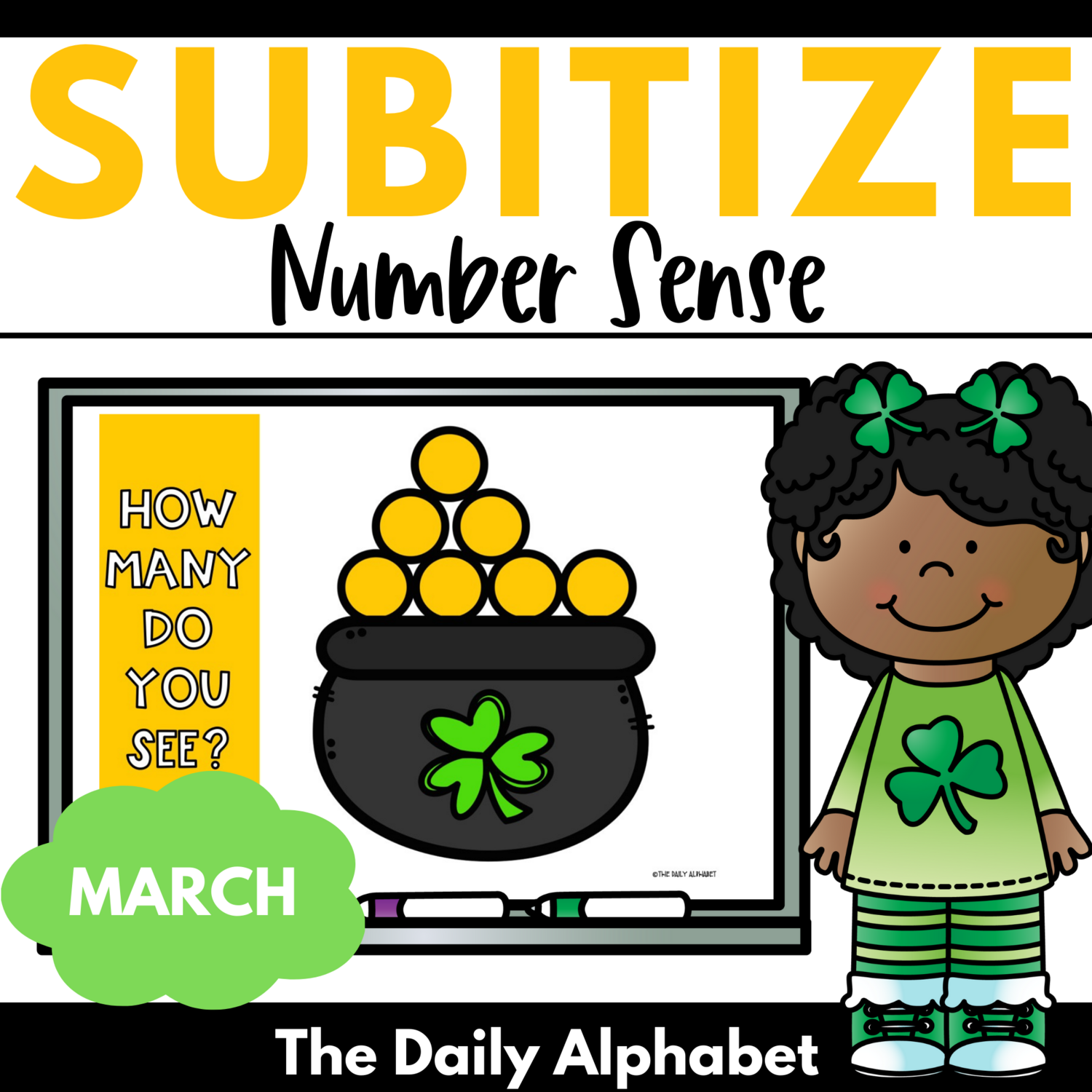 St. Patrick's Day Number Sense | Subitize for Number Sense (March)