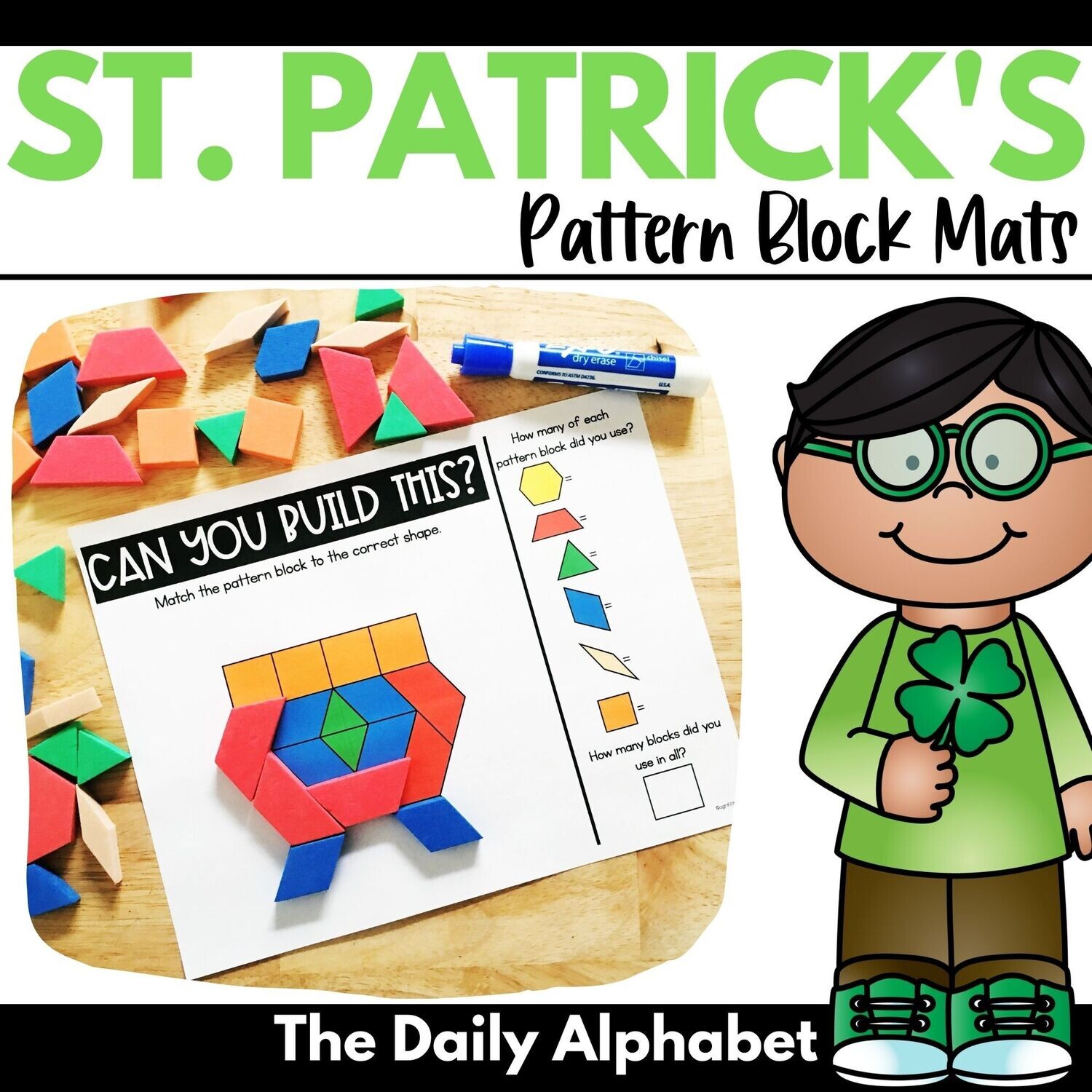 St. Patrick's Day Pattern Block Mats
