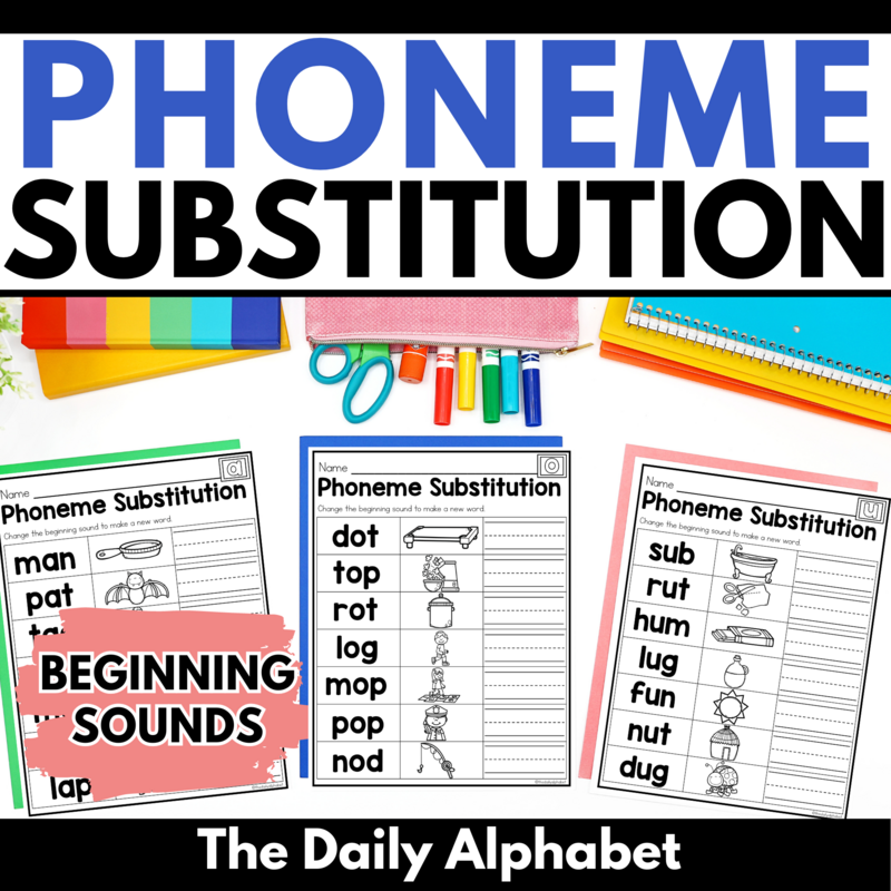 Phoneme Substitution Manipulation, Phonological Phonemic Awareness ...