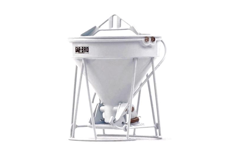 Gar-Bro Concrete Bucket - Round Gate - White
