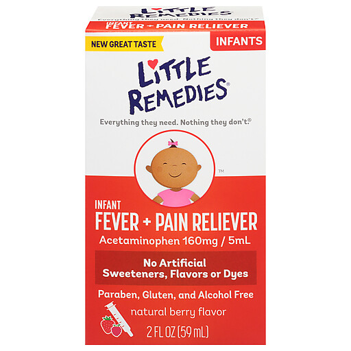 Little Remedies Infant Fever and Pain Reliever Acetaminophen Oral ...