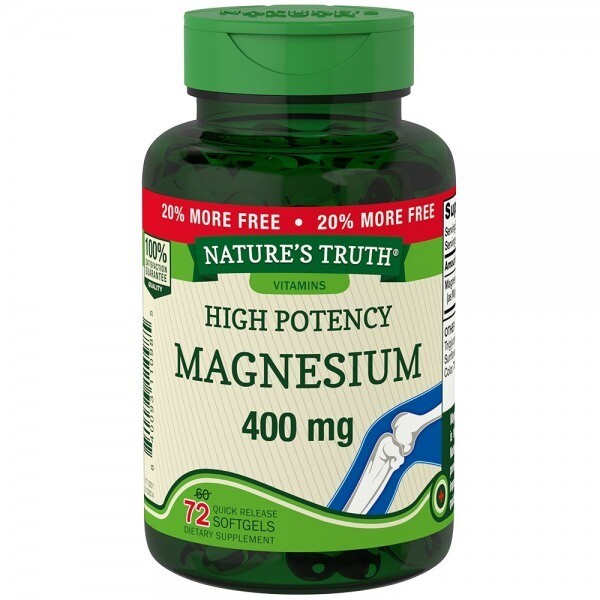 Magnesium 400mg Extra Strength Quick Release Softgels 72ct