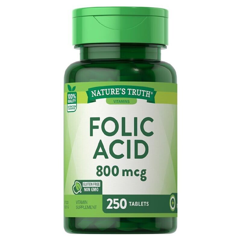 Folic Acid 800mcg Tablets 250ct