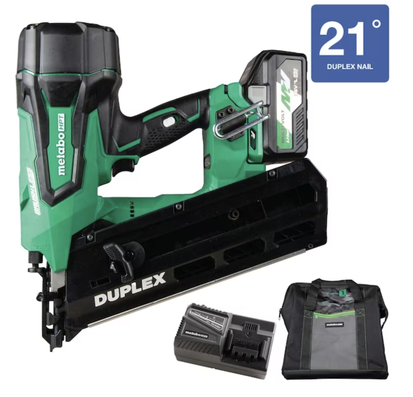 21-Degree Duplex Cordless Nailer kit