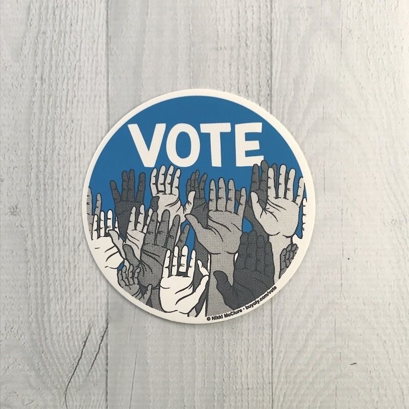 Vote! Round Vinyl Sticker
