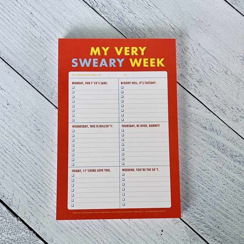 Very Sweary Week To Do Pad