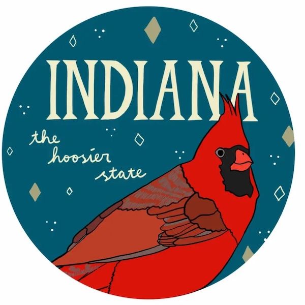Indiana Cardinal Sticker