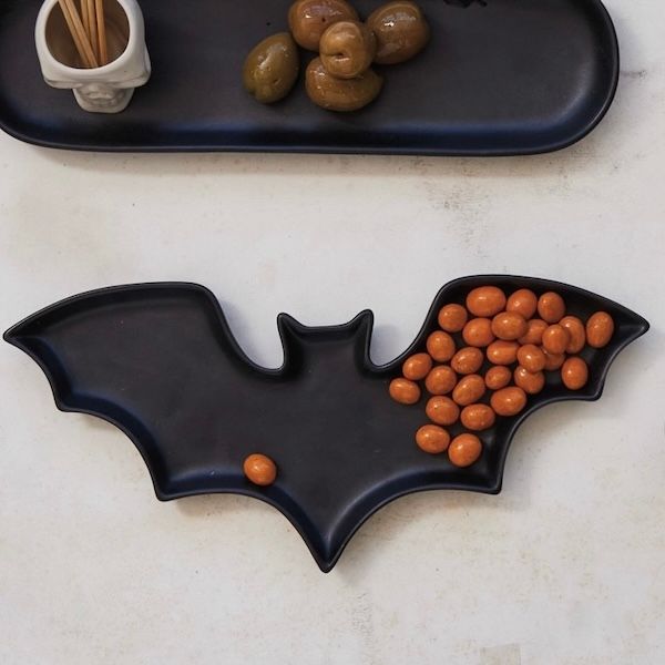 Stoneware Bat Shaped Dish