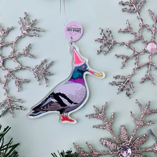 New York Pigeon Ornament by Drawn Goods