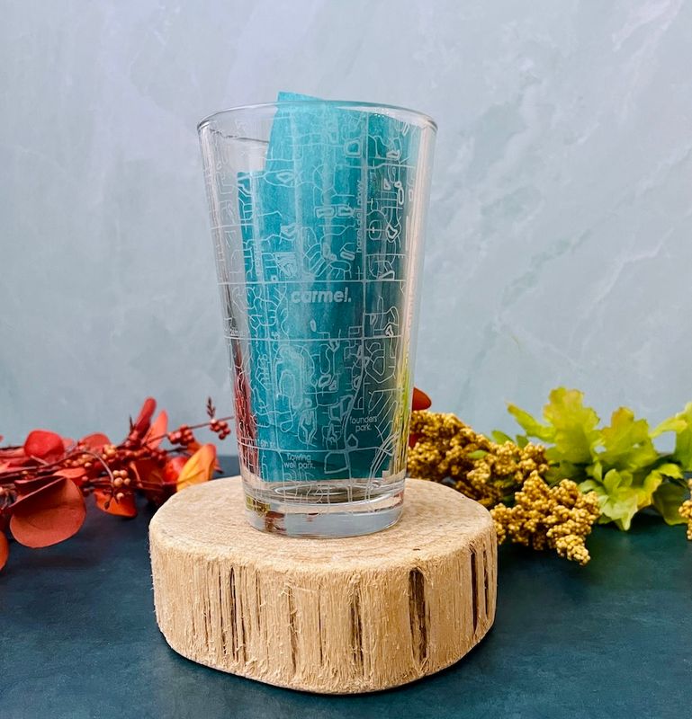 Carmel City Map Pint Glass