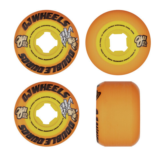 53mm Double Duro Orange Yellow 101a/95a OJ Wheels