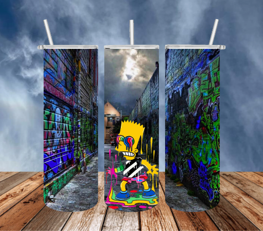 Bart Simpson In Graffiti Alley