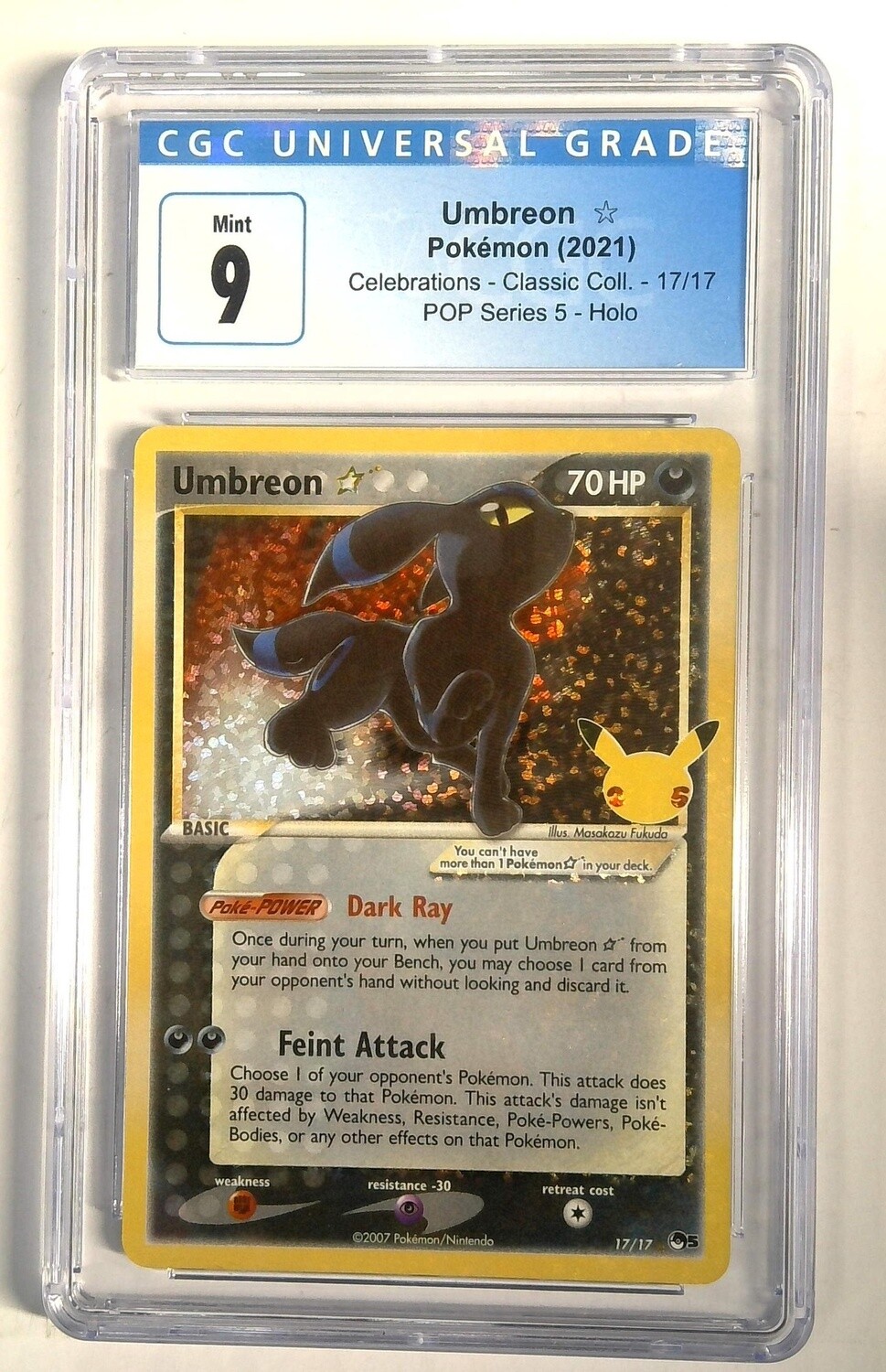 2021 Pokemon Celebrations Classic Collection Gold Star Holo Umbreon #17 ...