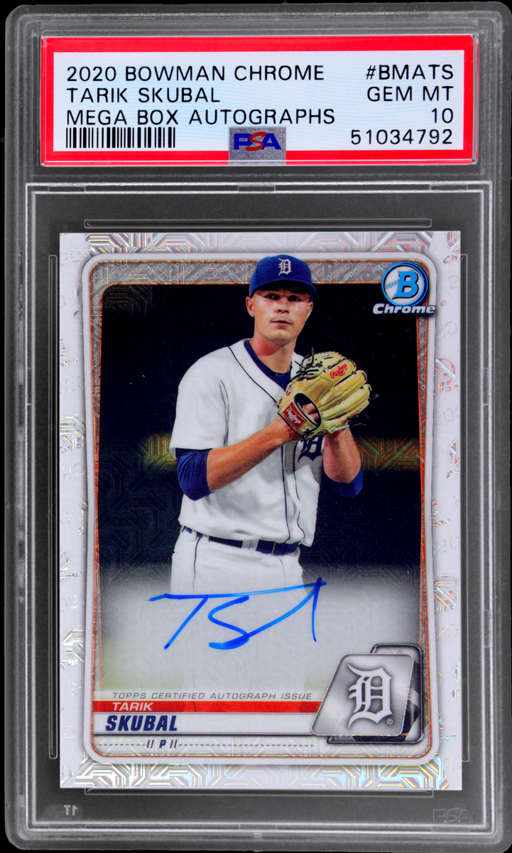 2020 Bowman Mega Box Chrome Mojo Auto Tarik Skubal #BMATS PSA 10