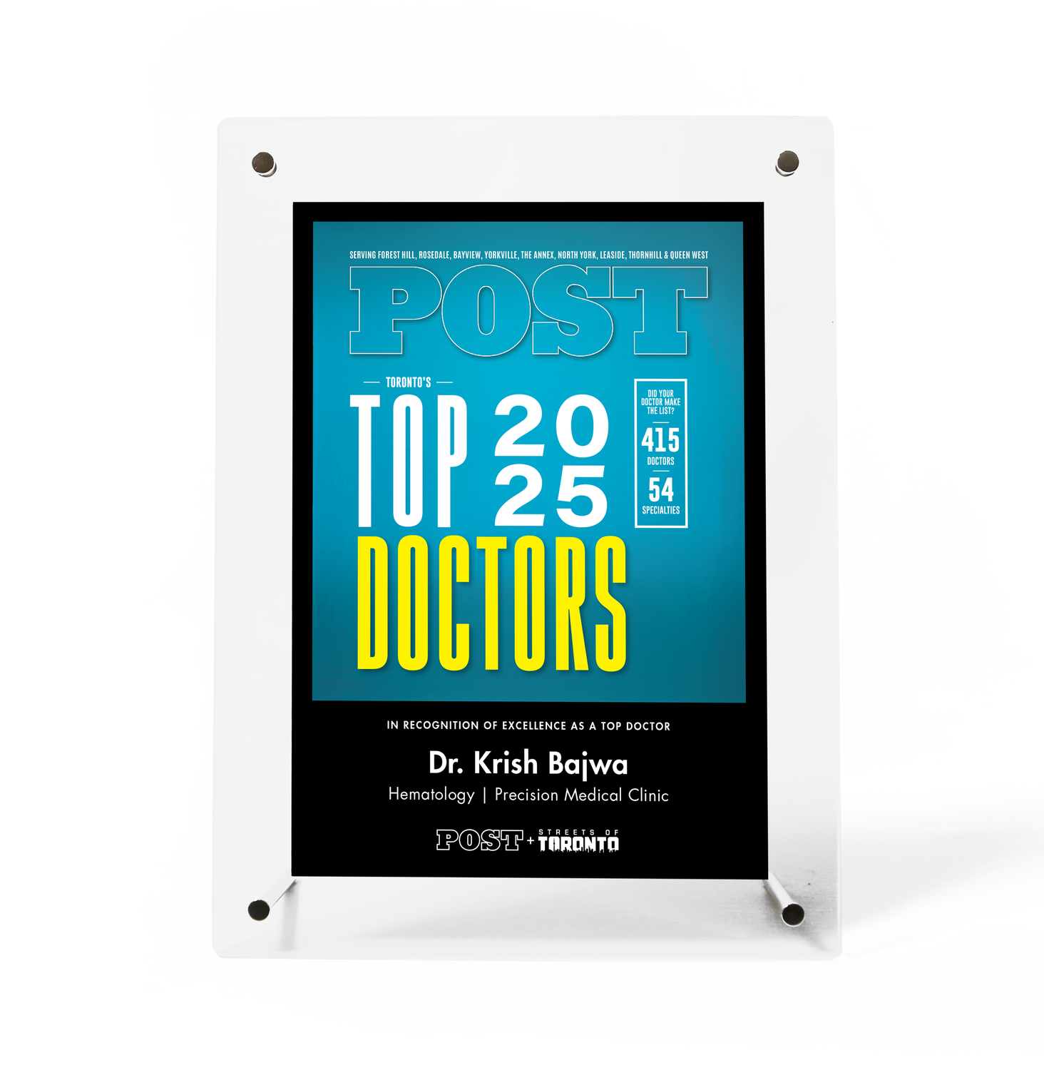 Top Doctor Plaque - Store - Streets Of Toronto
