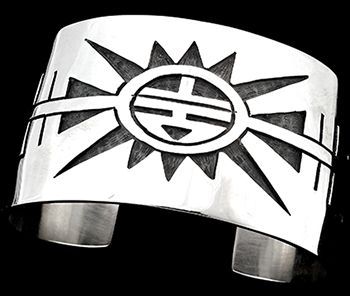 Native American Hopi Indian Silver Overlay Bracelets