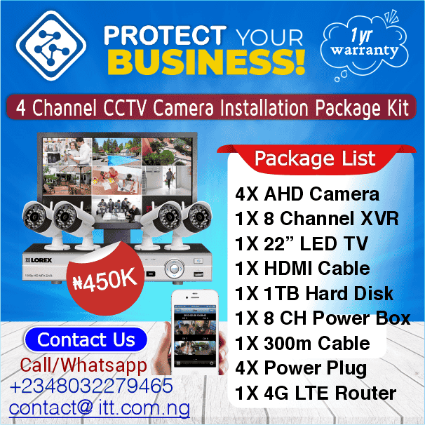 4 Camera CCTV System + Installation - Store - ITT | INKOKO TECHNOLOGIES ...