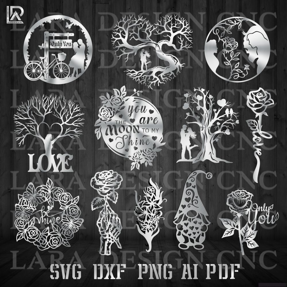 Valentine’s Day Heart Tree DXF SVG – Romantic CNC Plasma & Laser Cut File