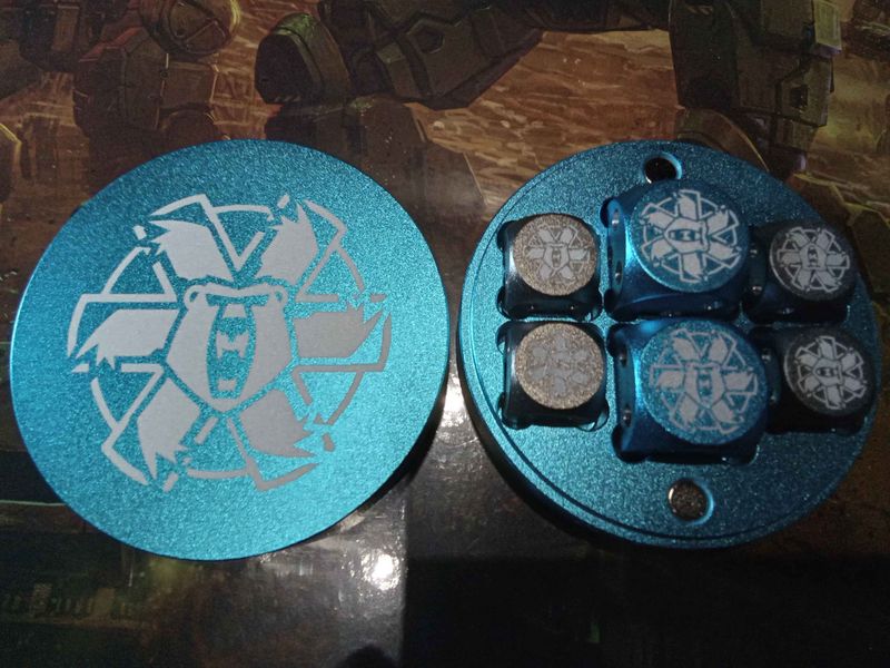 Battletech Dice Puck Clan Ghost Bear